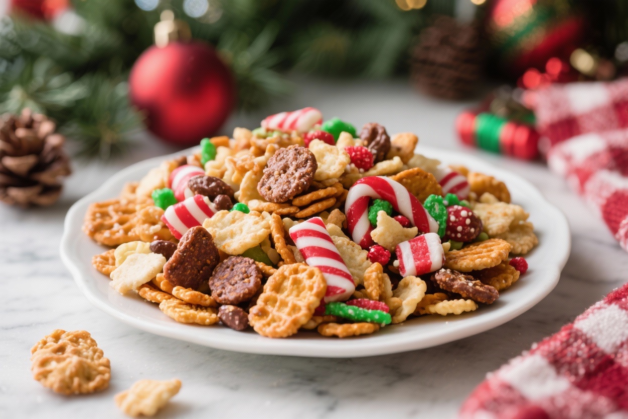 Christmas Snack Mix — Sweet, Salty & Totally Addictive (5-Minute Recipe!)